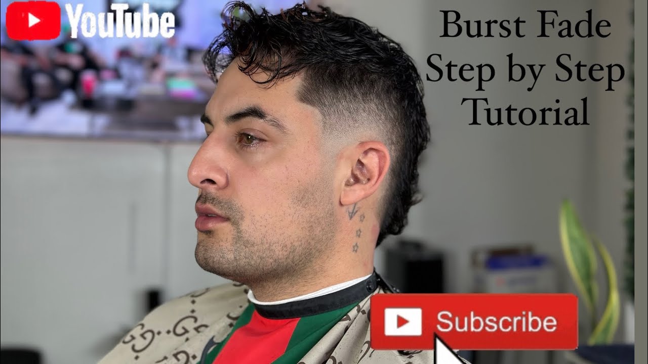 Burst Fade Tutorial with V shape towards the Nape | Barber Tutorial ...