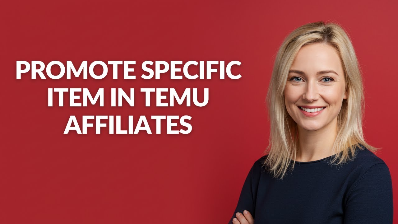 PROMOTE SPECIFIC ITEM IN TEMU AFFILIATES - Julia'sTutorials - YouTube