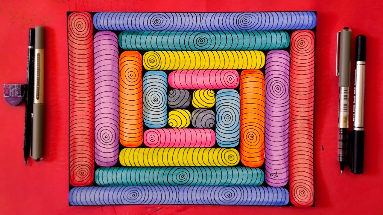Wonderful Zentangle in Watercolor || How easily You Can Have stunning ...