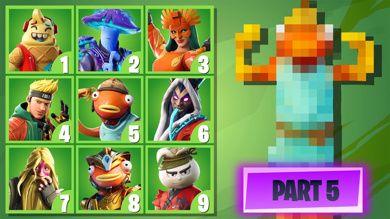 FORTNITE CHALLENGE PART #5 - GUESS THE SKIN BY THE 8-BIT STYLE. - YouTube