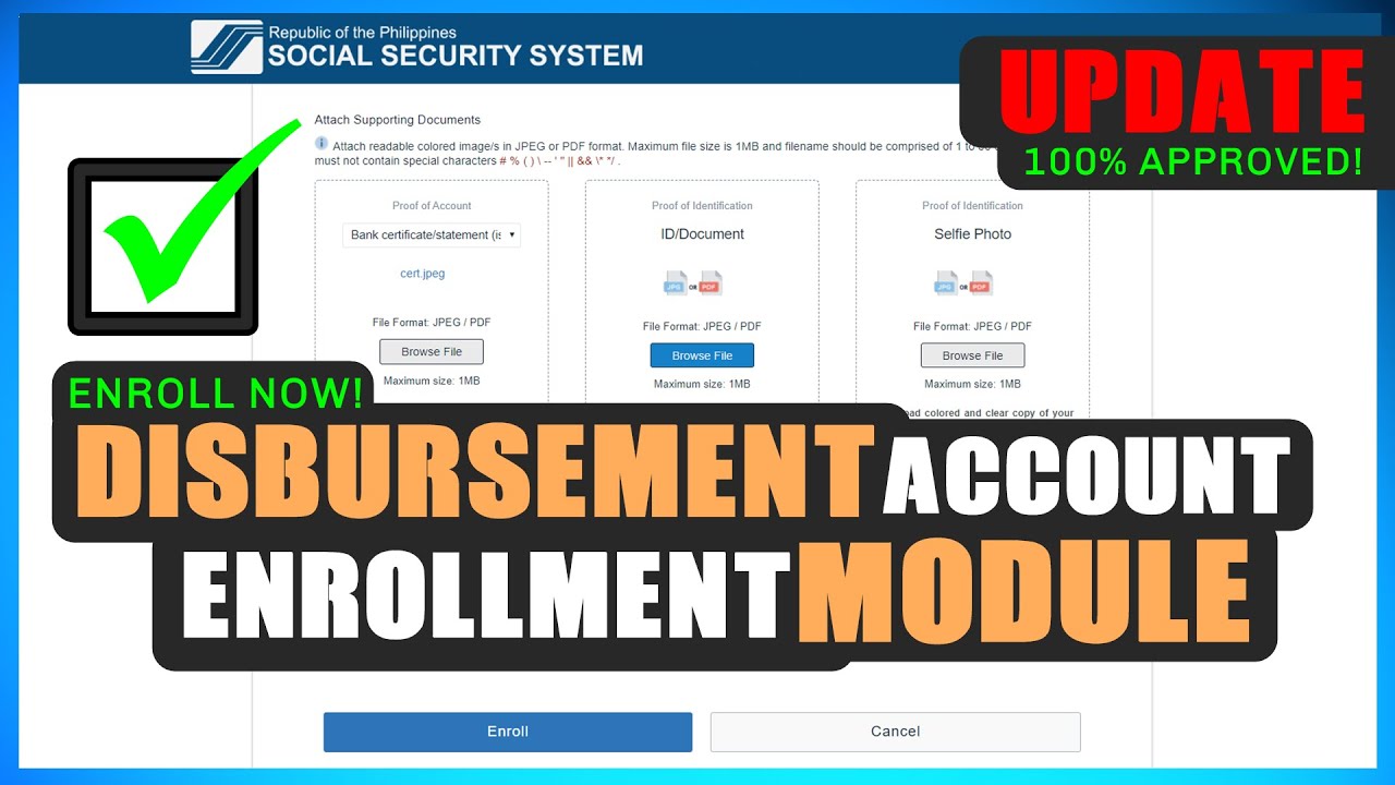 UPDATE: HOW TO ENROLL DISBURSEMENT ACCOUNT IN SSS ONLINE (2022) - YouTube