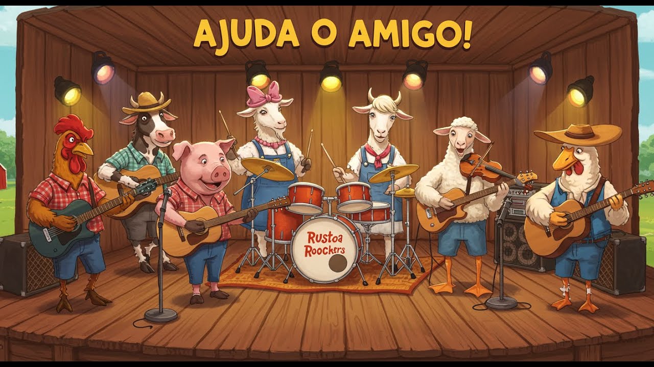 AJUDA O AMIGO! Música Infantil Divertida Sobre Amizade na Fazenda ...