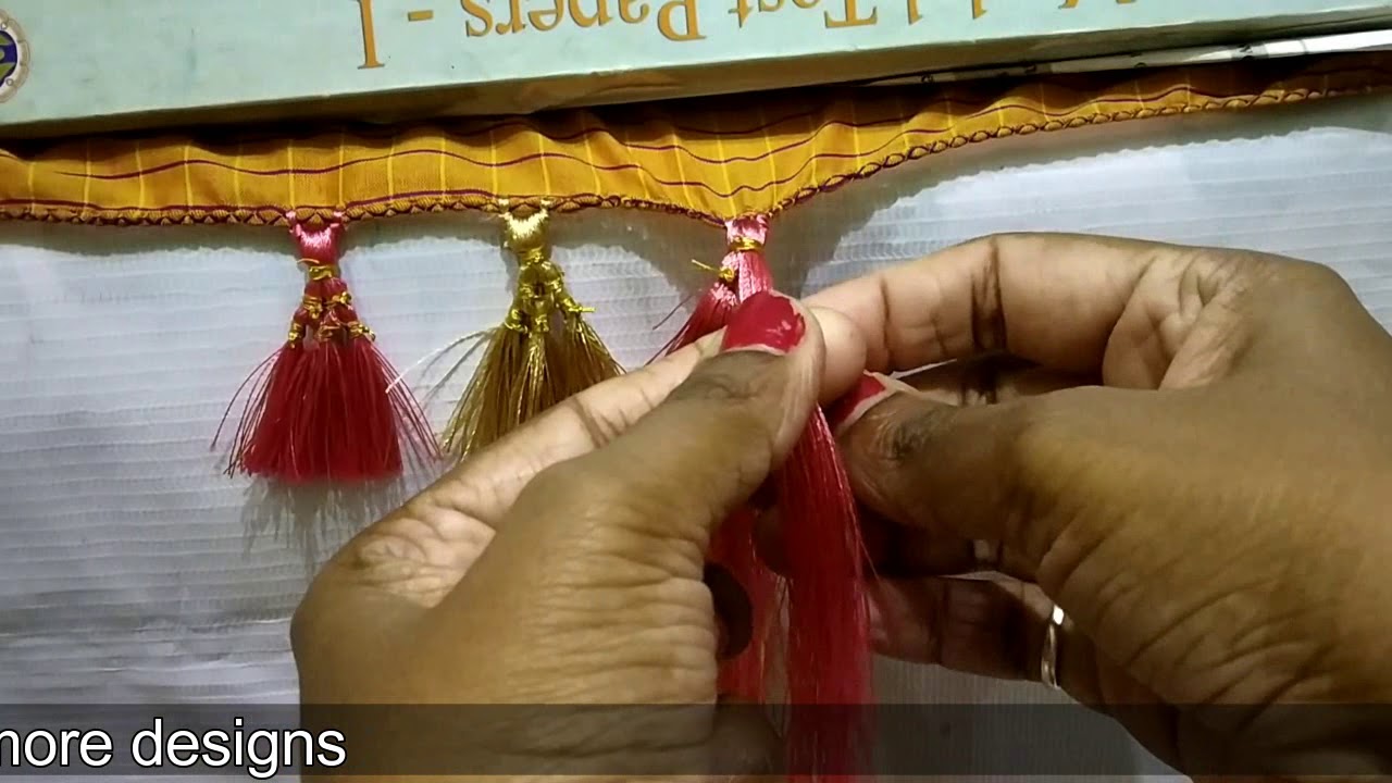 Saree Kuchu Unique Design I Plain Saree Tassels making I Saree Gonde ...