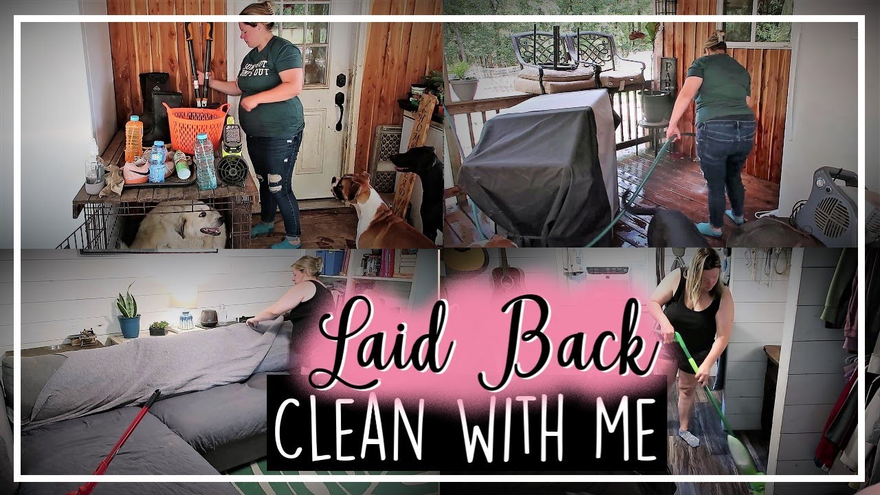Relaxing Clean With Me//Outdoor Spruce Up//Speed Cleaning//Laid Back ...