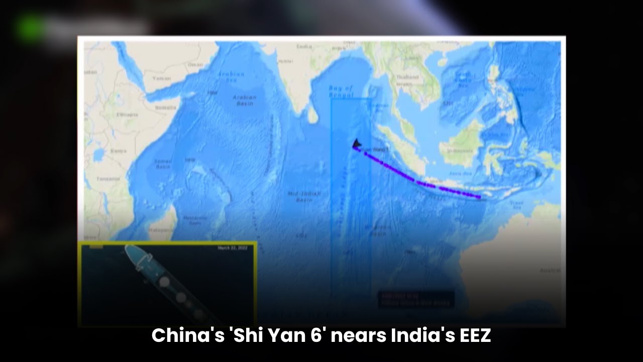China's 'Shi Yan 6' nears India's EEZ - YouTube