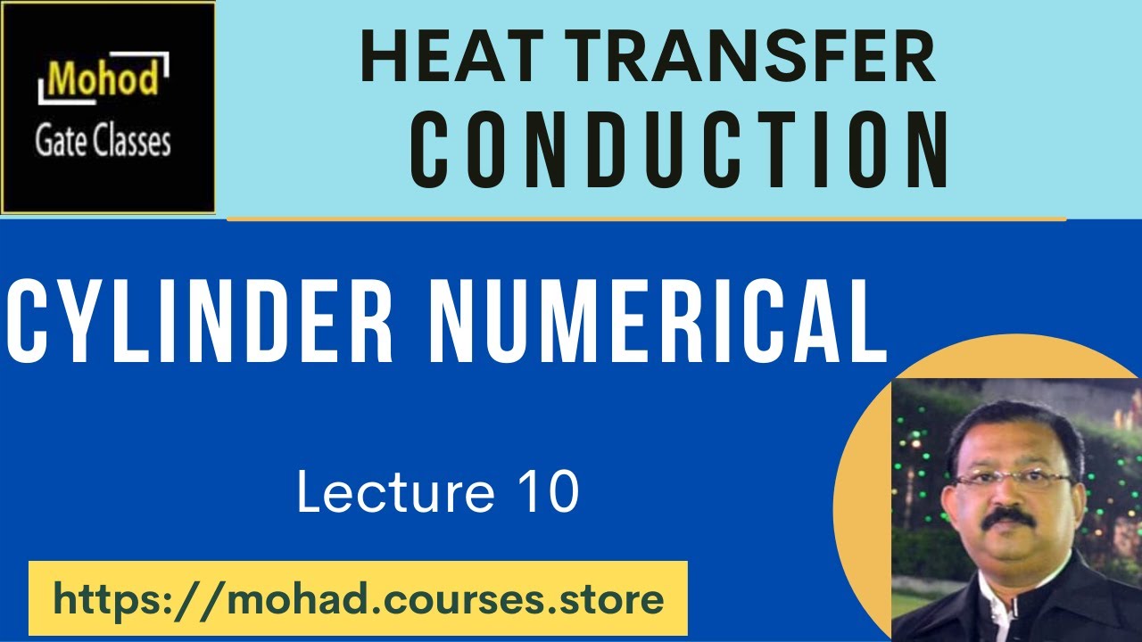 10 Conduction heat Transfer through Cylinder Numerical - YouTube