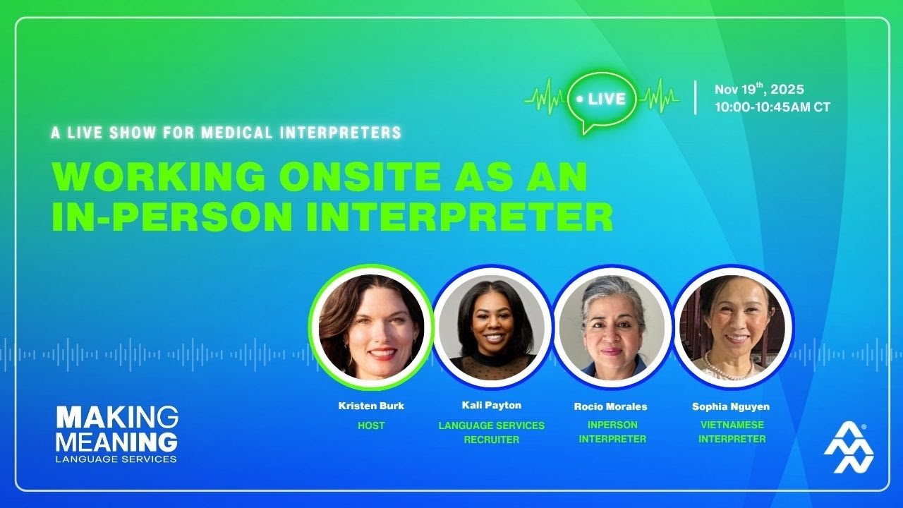 AMN Healthcare In-Person Roles for Interpreters - YouTube