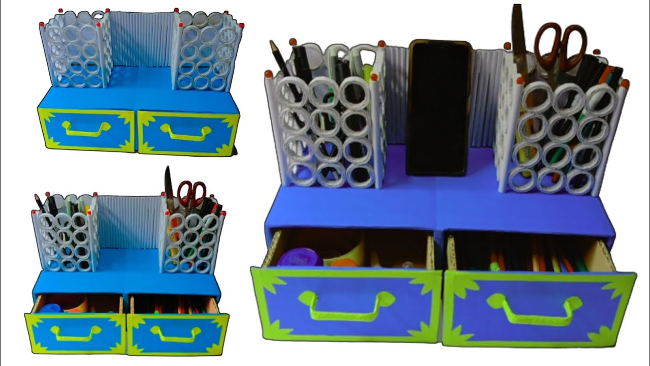 Make a beautiful Desktop with paper/very easy to make@mrsfartist - YouTube