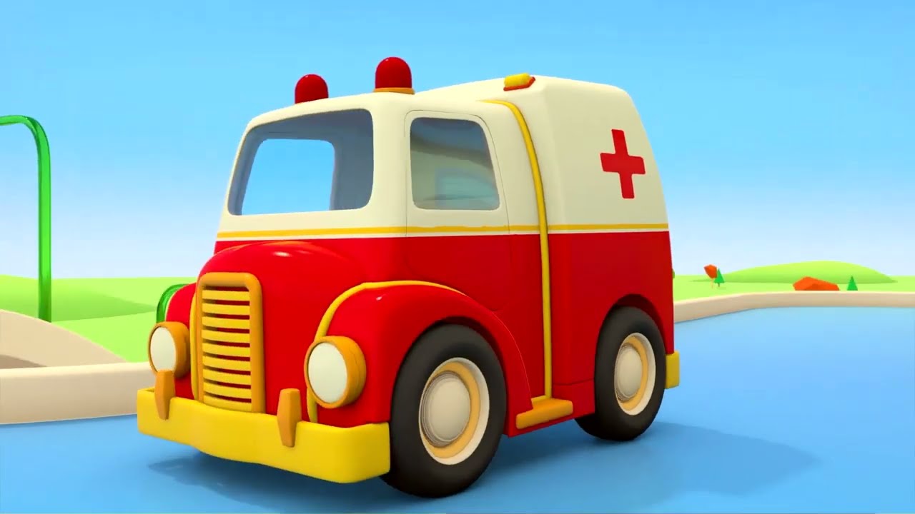 Auttaja-autot ja lasten eläimet | Bussit, paloauot ja ambulanssit ...