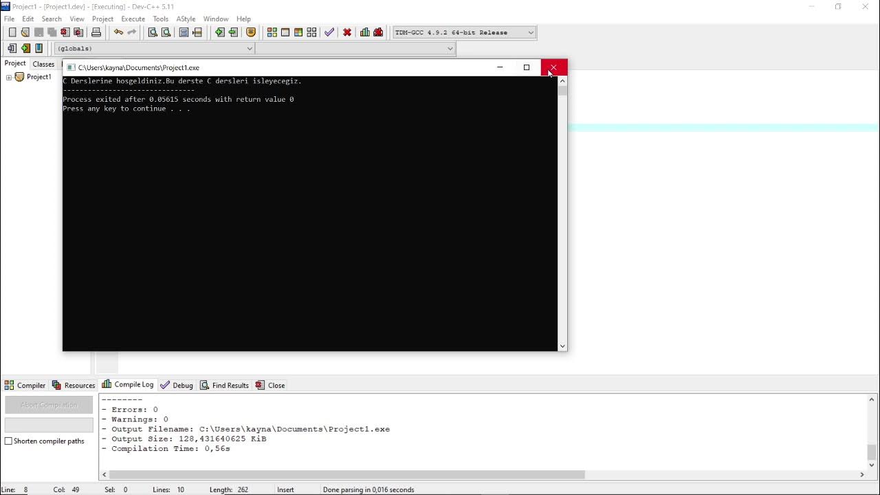 C Programlama Dersleri Ders 1 Printf Scanf Youtube
