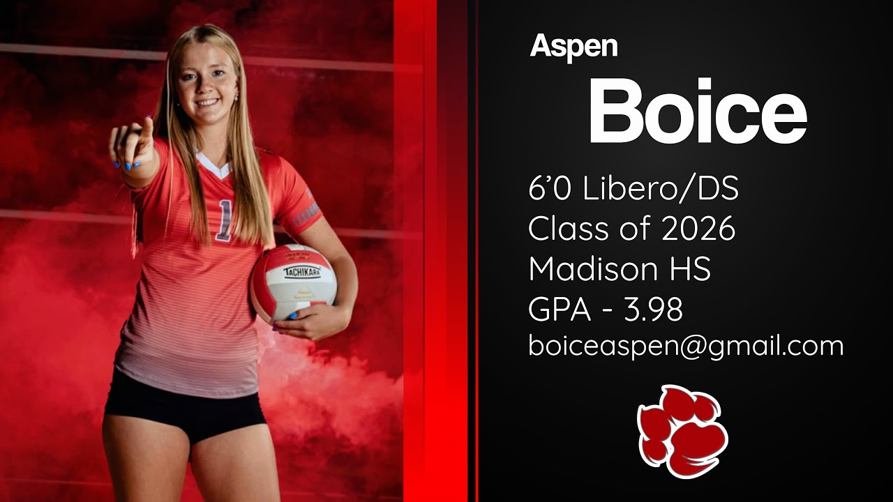 Aspen Boice - 6'0 Libero/DS - Class of 2026 - Madison HS - Girls ...