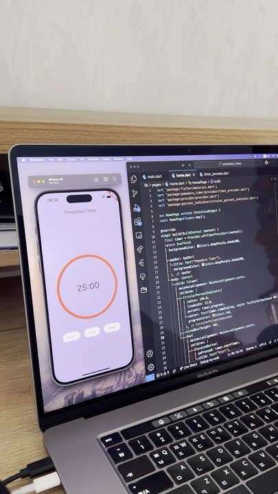 Pomodoro Timer with Flutter using ChatGPT under a minute - YouTube