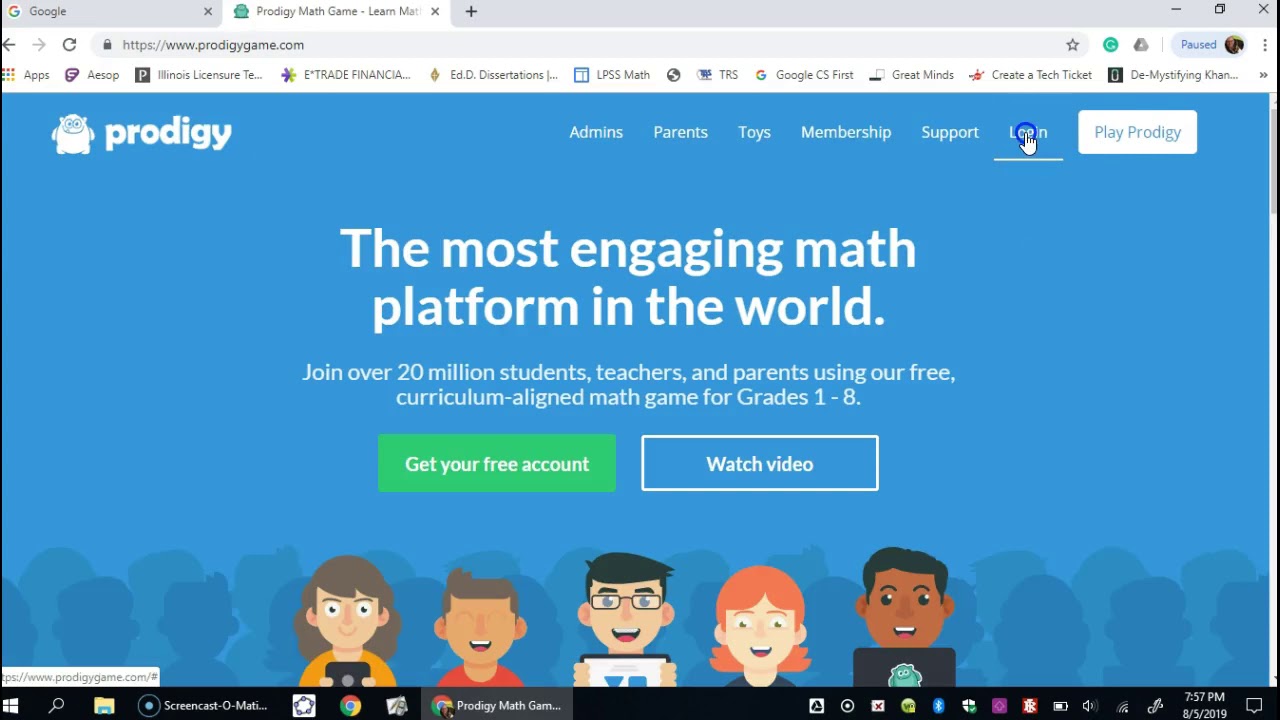 Logging into Prodigy from home - YouTube