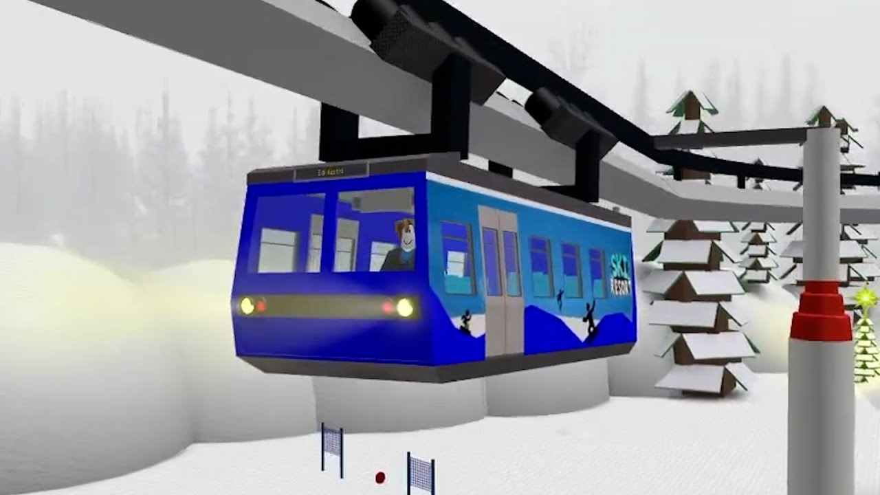 roblox ski resort monorail system - YouTube