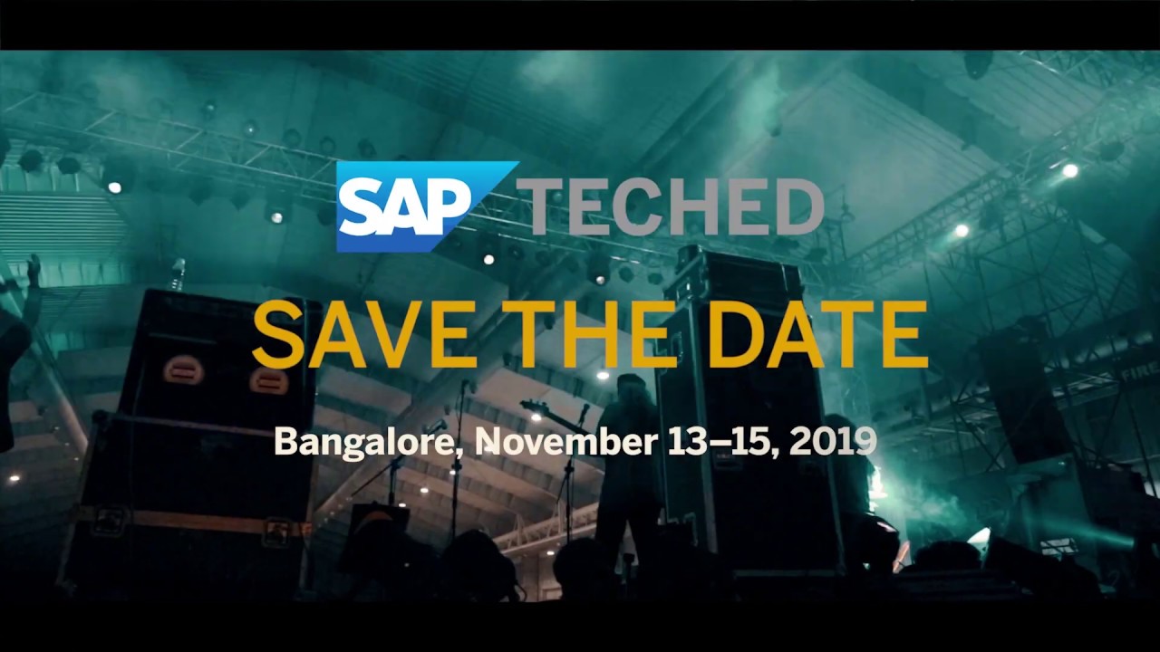 SAP TechEd Bangalore 2019 - SAVE THE DATE - YouTube