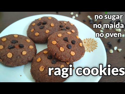 finger millet cookie | ragi cookies recipe | no maida no sugar no oven ...
