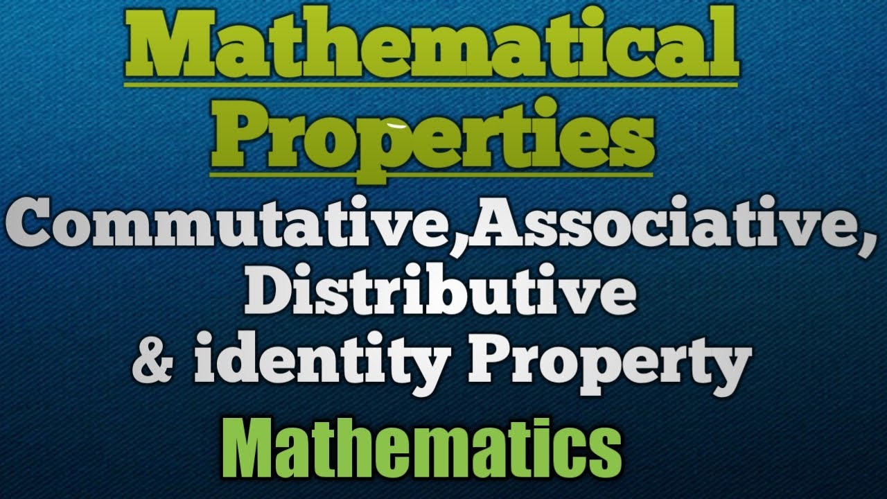 Commutative, Associative, Distributive & Identity Property -Basics Of ...