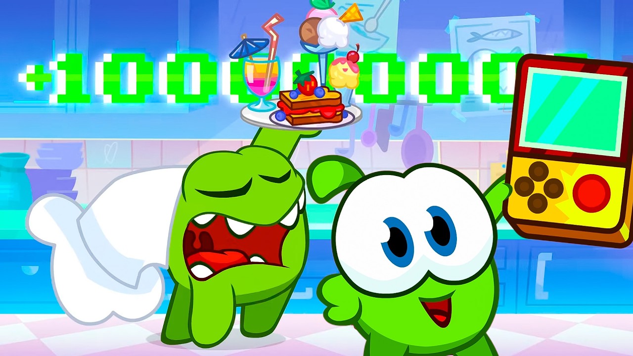 LIVE 🔴 Funniest Om Nom Moments Ever 😂 Cut the Rope 📺 Cartoons for Kids ...