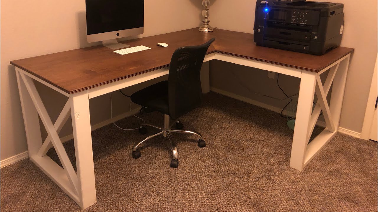 How to build a farm desk from construction lumber part 1 - YouTube