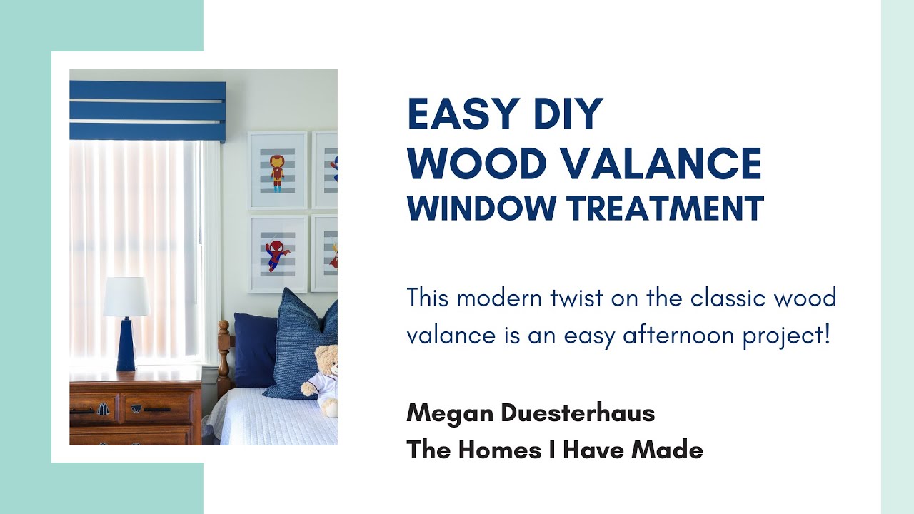 Easy DIY Wood Valance Window Treatment - YouTube