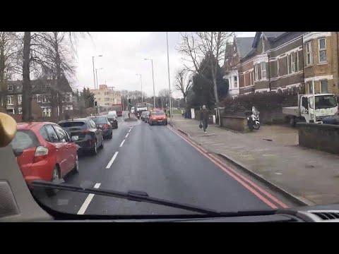 [INSIDE VIEW] UK Emergency Ambulance responding with Lights and Sirens to Emergency
