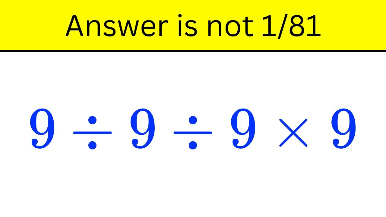 Most People Get This Simple Math Question Wrong! - YouTube