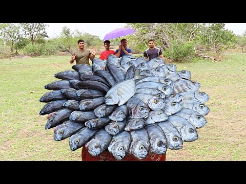 60 FISH RAIN FRYING IN WILD | COOKING FISH FRY | FOOD FOR POOR | - YouTube