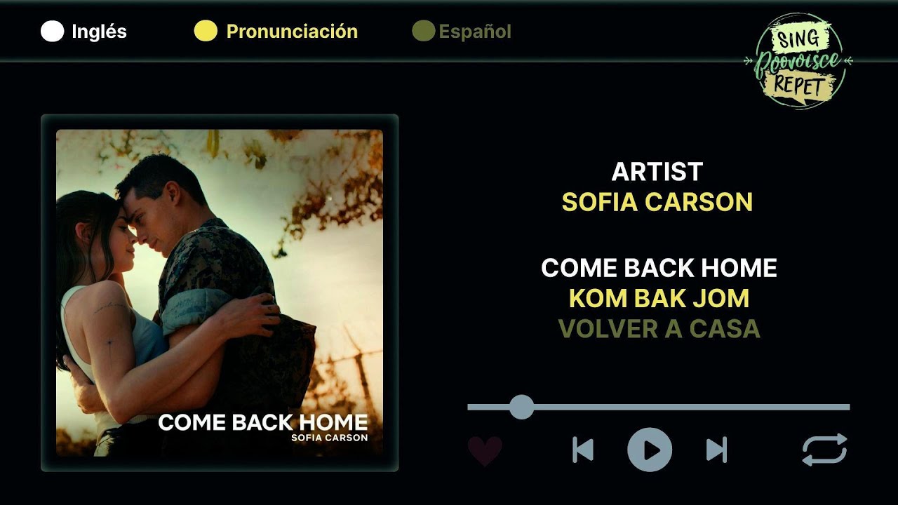 Aprende Inglés con Come Back Home de Sofia Carson - YouTube