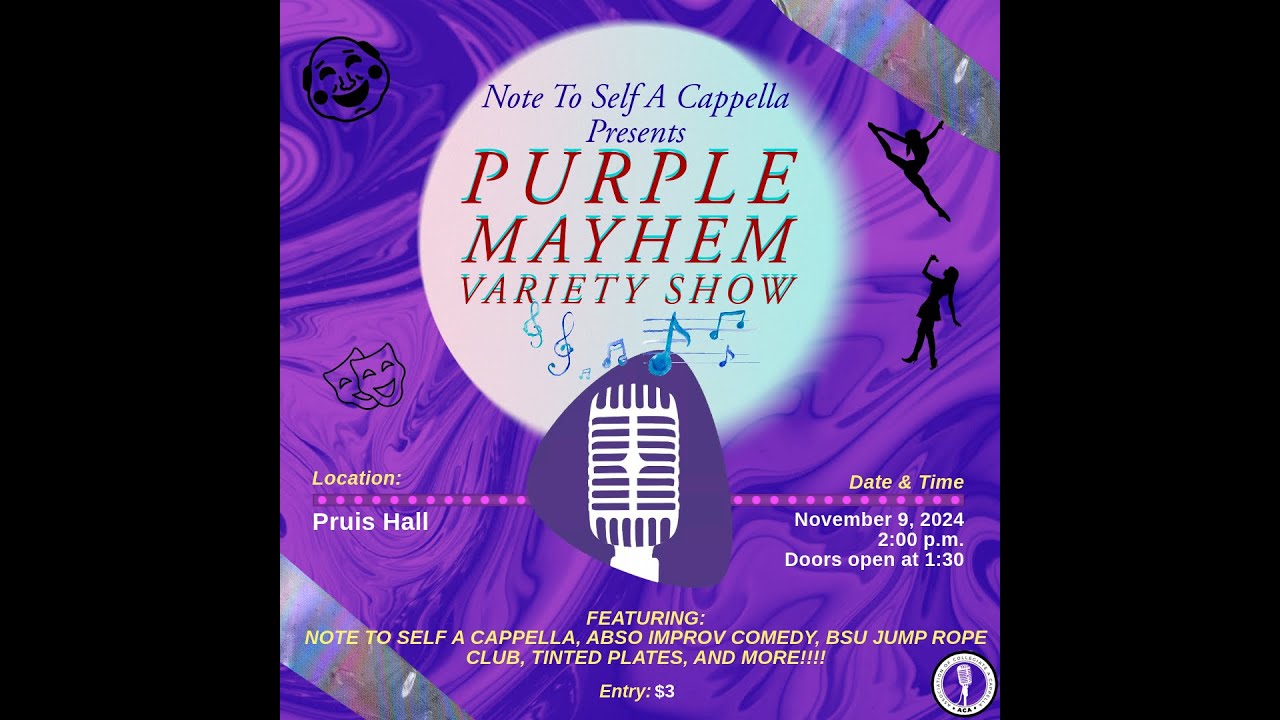 Note To Self Presents: Purple Mayhem! 11/09/2024 - YouTube