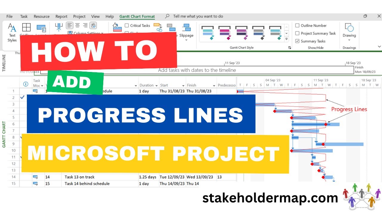 How To View Progress Lines In Microsoft Project YouTube How To View Progress Lines In Microsoft Project YouTube