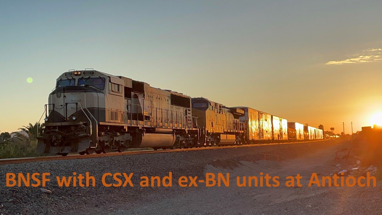 BNSF with CSX and BN units - YouTube