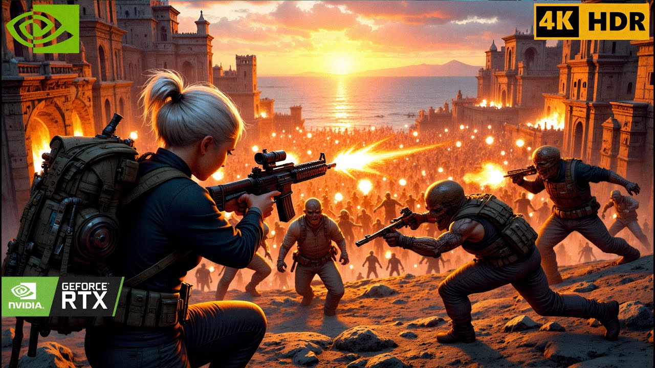 ROME ZOMBIE ATTACK GAMPLAY|WORLD WAR Z LOOKS SCARY IMMERSIVE ULTRA ...