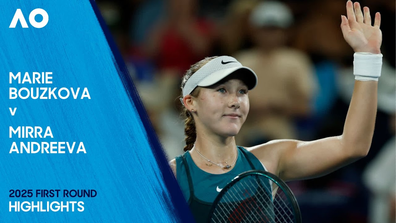 Marie Bouzkova v Mirra Andreeva Highlights | Australian Open 2025 First ...
