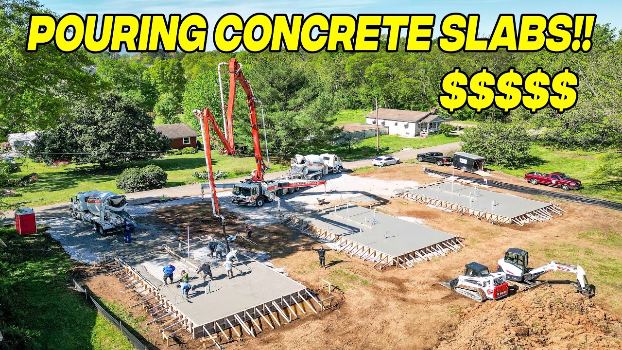 Pouring 3 Concrete Slabs!! | EP 3 - YouTube
