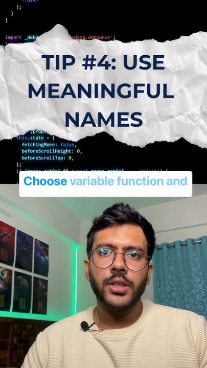 Tip 4 Use Meaningful Variable And Function Names Coding Programming Beginnercoding Youtube
