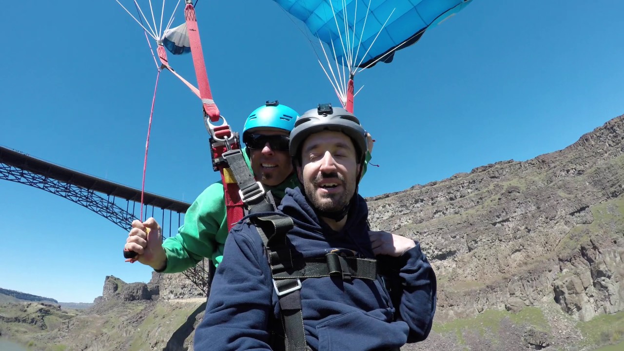 Tandem BASE jump with Mike Cook - YouTube
