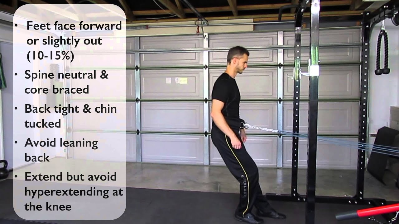 Band Resisted Knee Extension Walk - YouTube