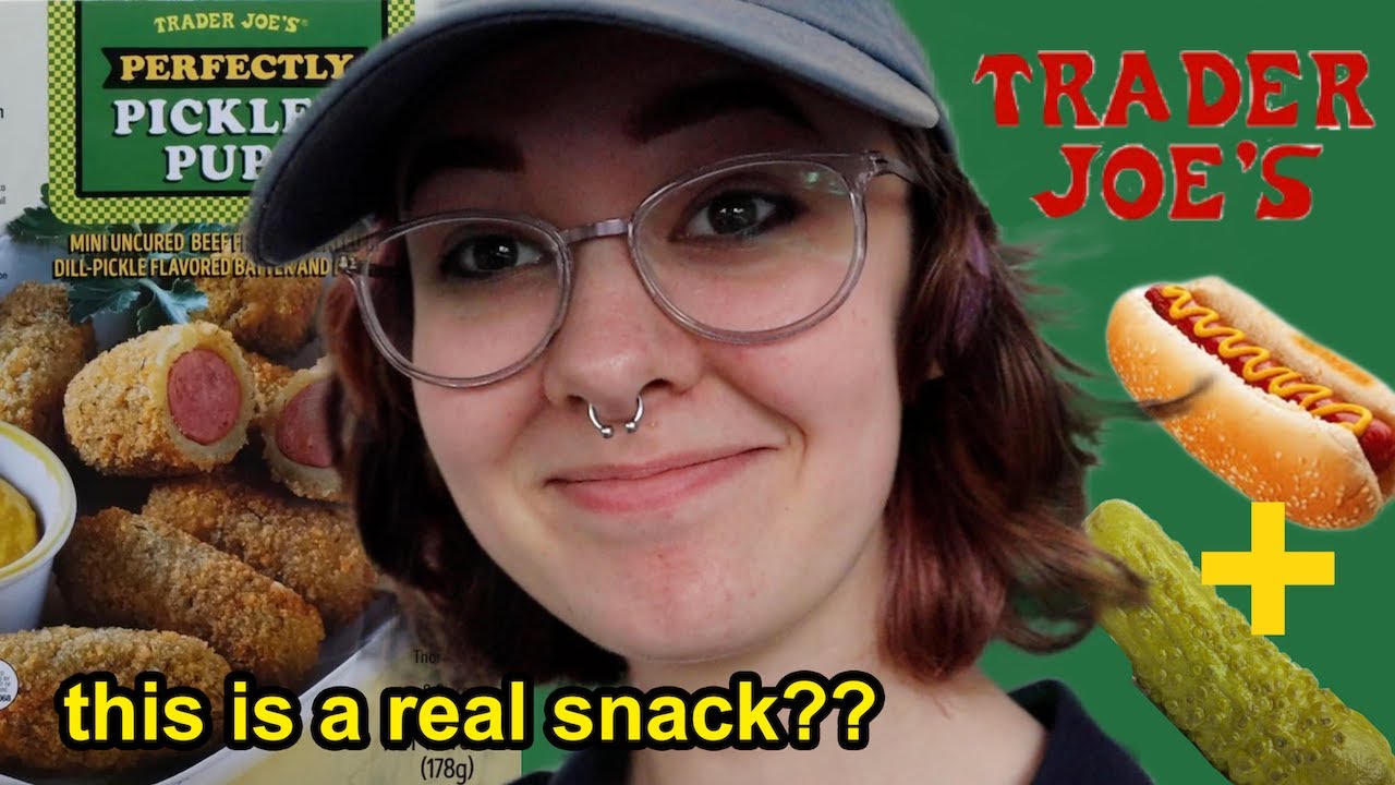 This Trader Joe's Snack is Crazy (Perfectly Pickled Pups???) - YouTube