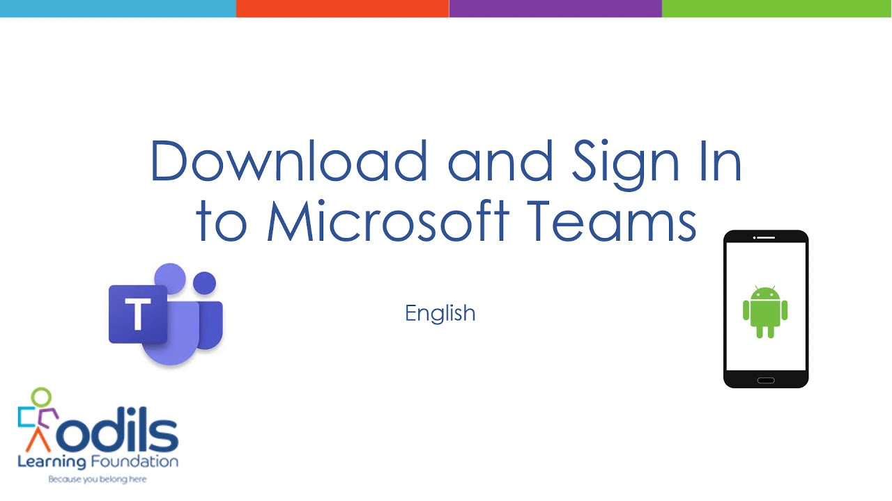English Download Teams & Sign In Android - YouTube