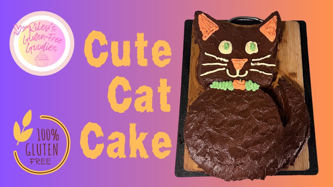 Fun CAT Cake | DIY Halloween cat cake | Easy Halloween Cake Recipes #catcake #glutenfree - YouTube