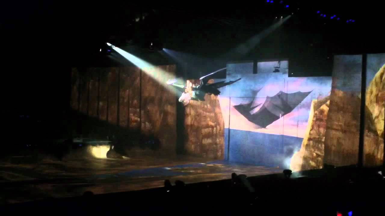 How To Train Your Dragon Arena Spectacular - Hiccup's first flight ...
