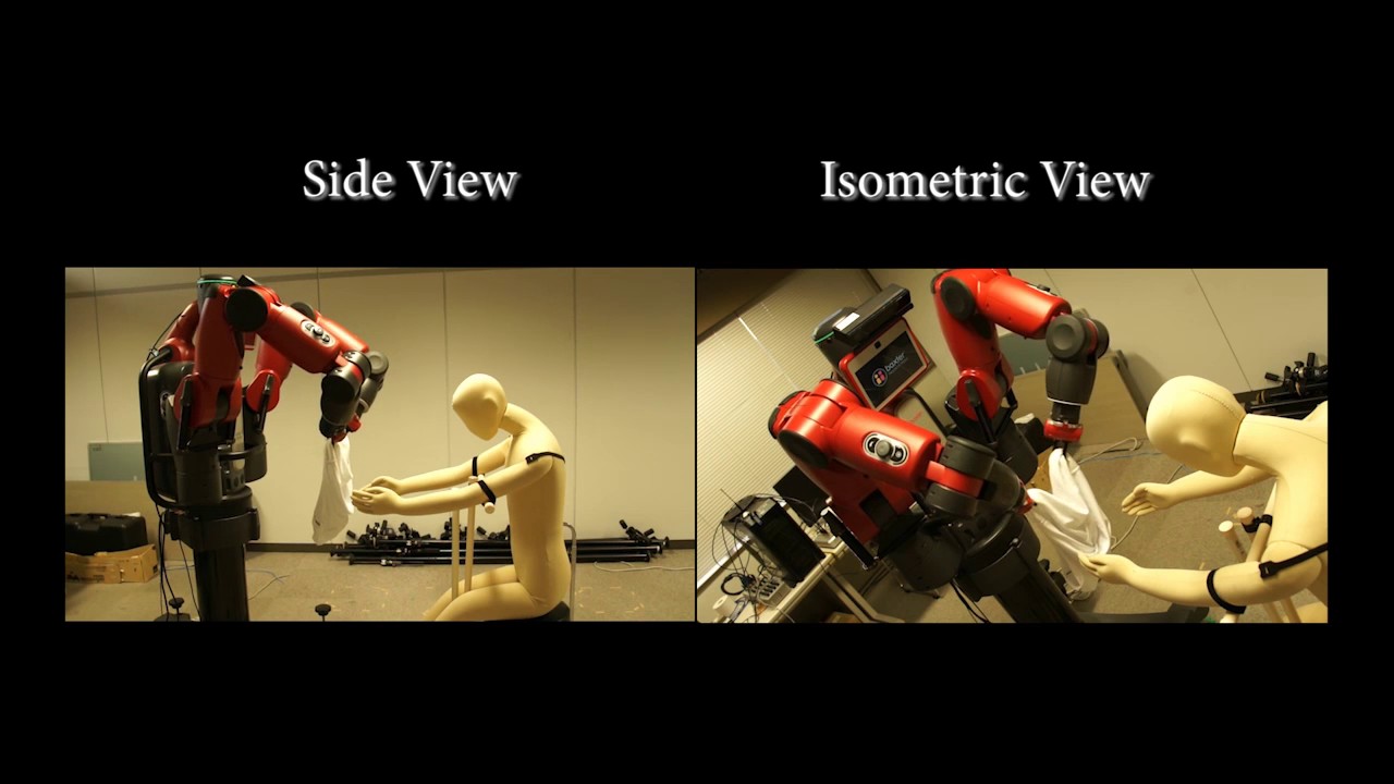 Robotic cloth manipulation for clothing assistance task using Dynamic ...
