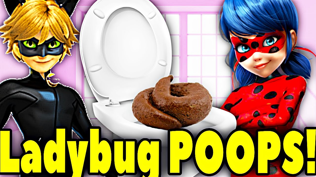 Miraculous Ladybug POOPS in the TOILET. Miraculous Ladybug and Cat Noir ...