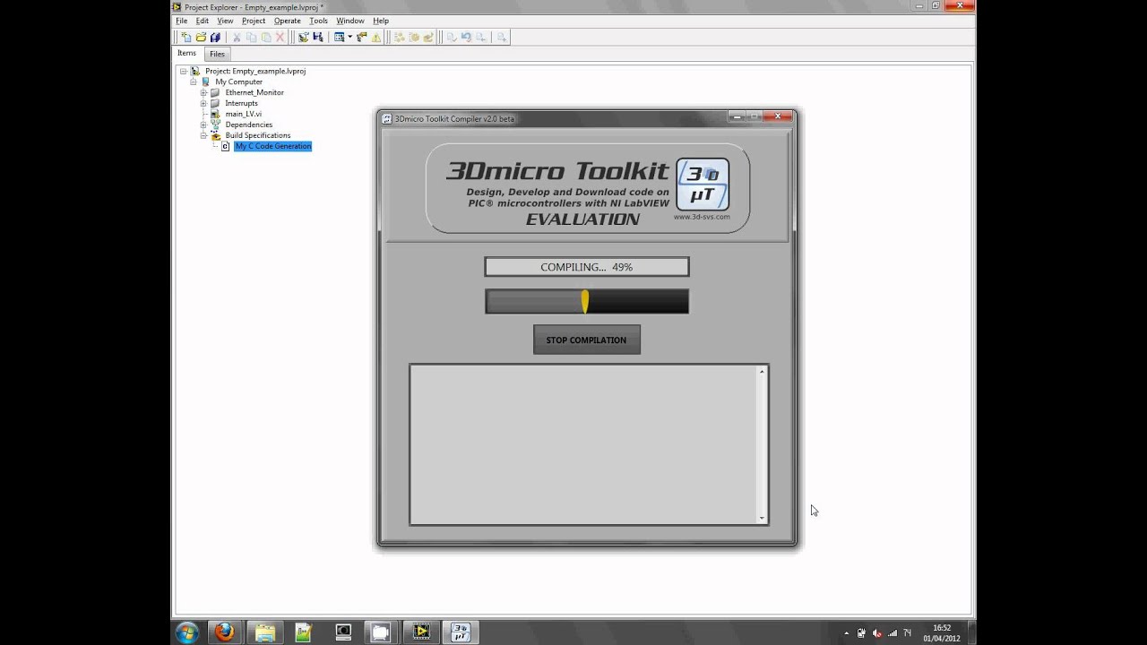3Dmicro Toolkit - PIC32 LED example - YouTube
