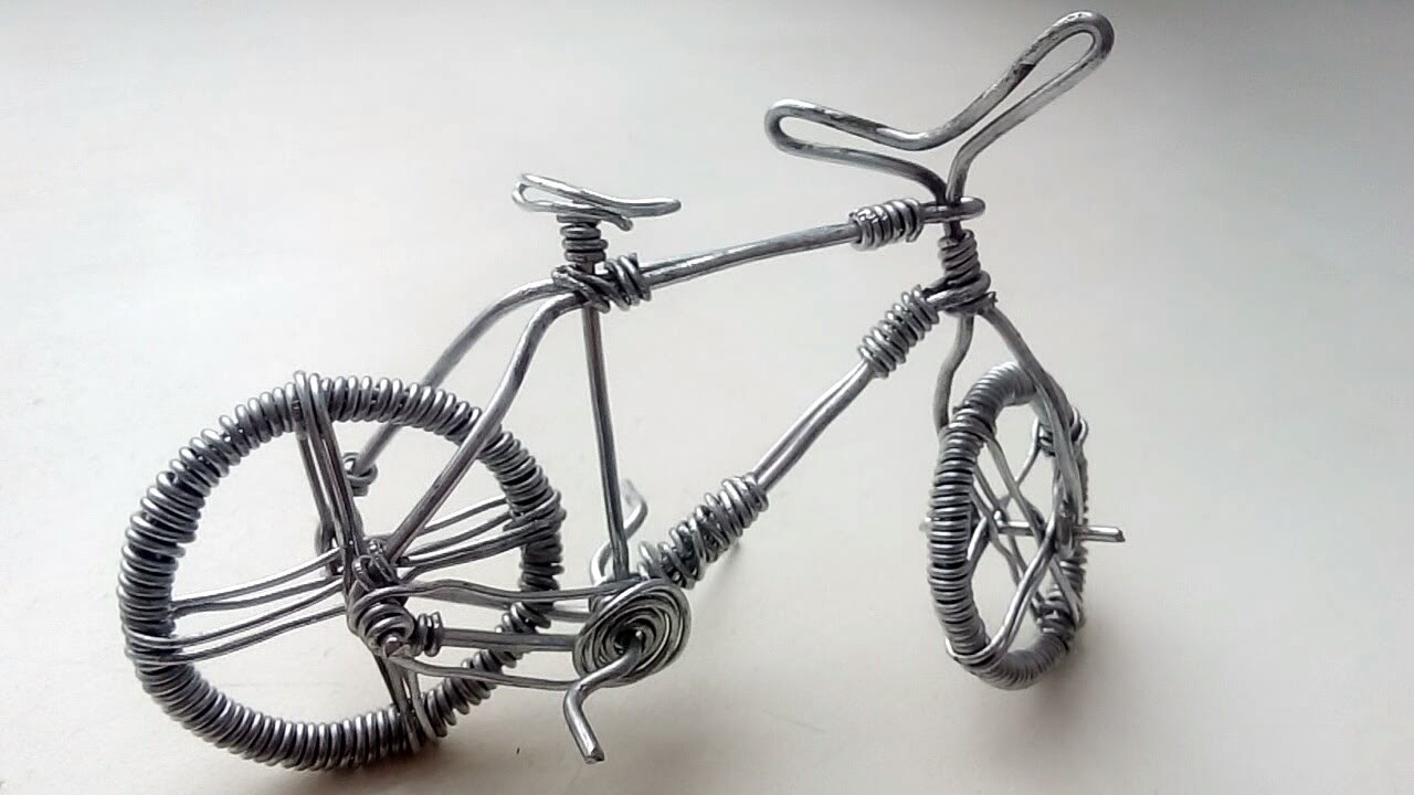 How to make a model bicycle from wire - YouTube