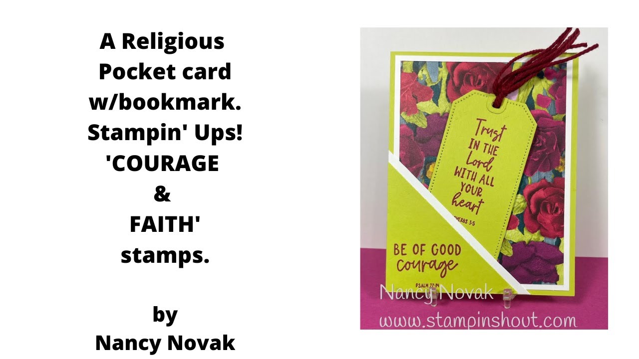 How to make a religious pocket/bookmarker card using Stampin' UPS ...