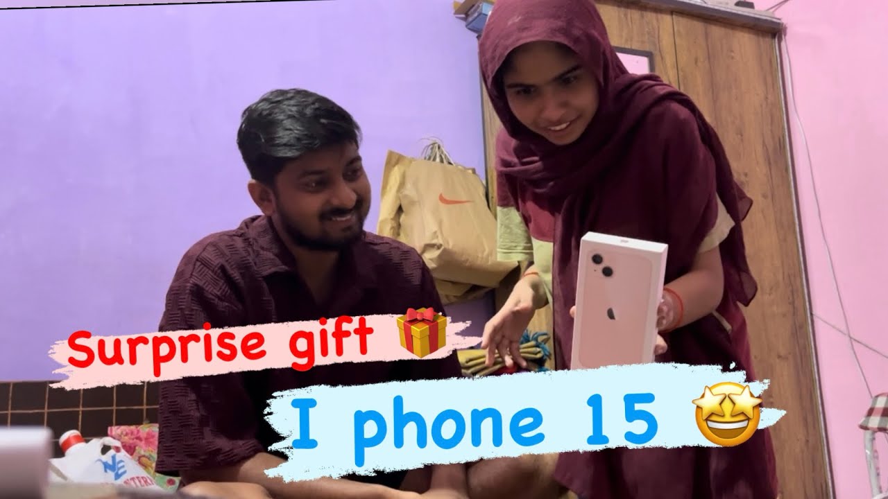 Annu ne diya surprise gift 🎁 I phone 15 🤩|shehreen khan | Ahad khan ...
