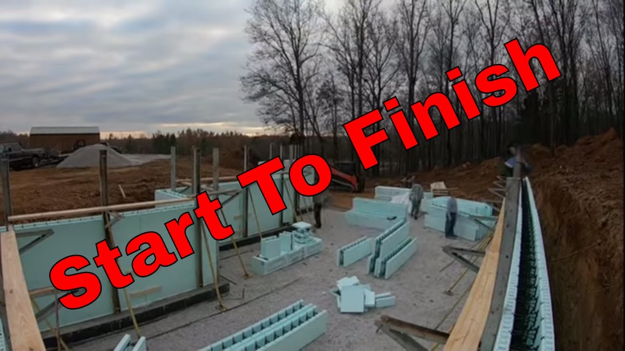 ICF basement start to finish stacking, pouring and clean up #nudura # ...