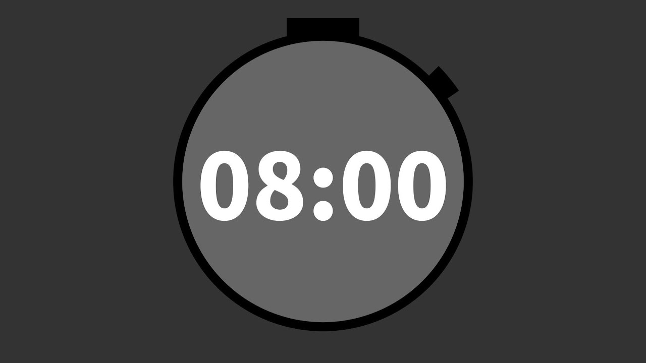 8 Minutes Countup Timer ‐ Animated - YouTube