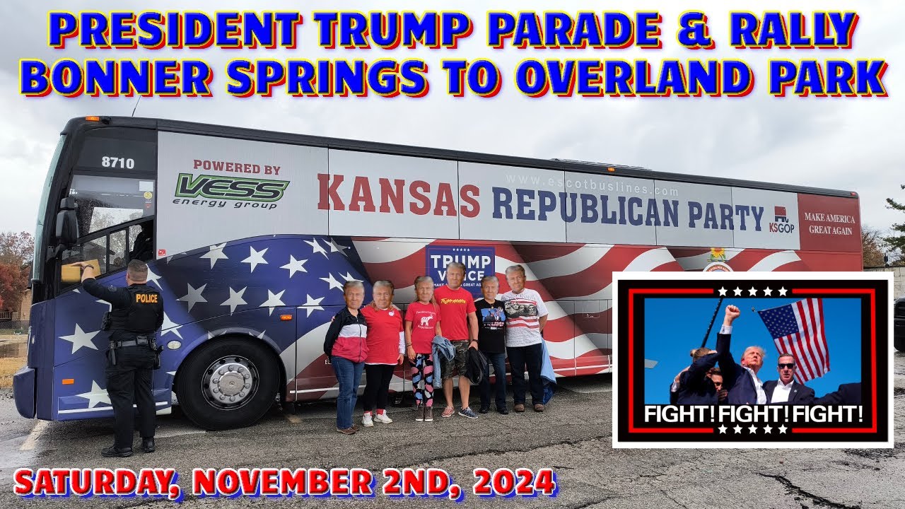 President Trump Parade & Rally - Bonner Springs To Overland Park ...